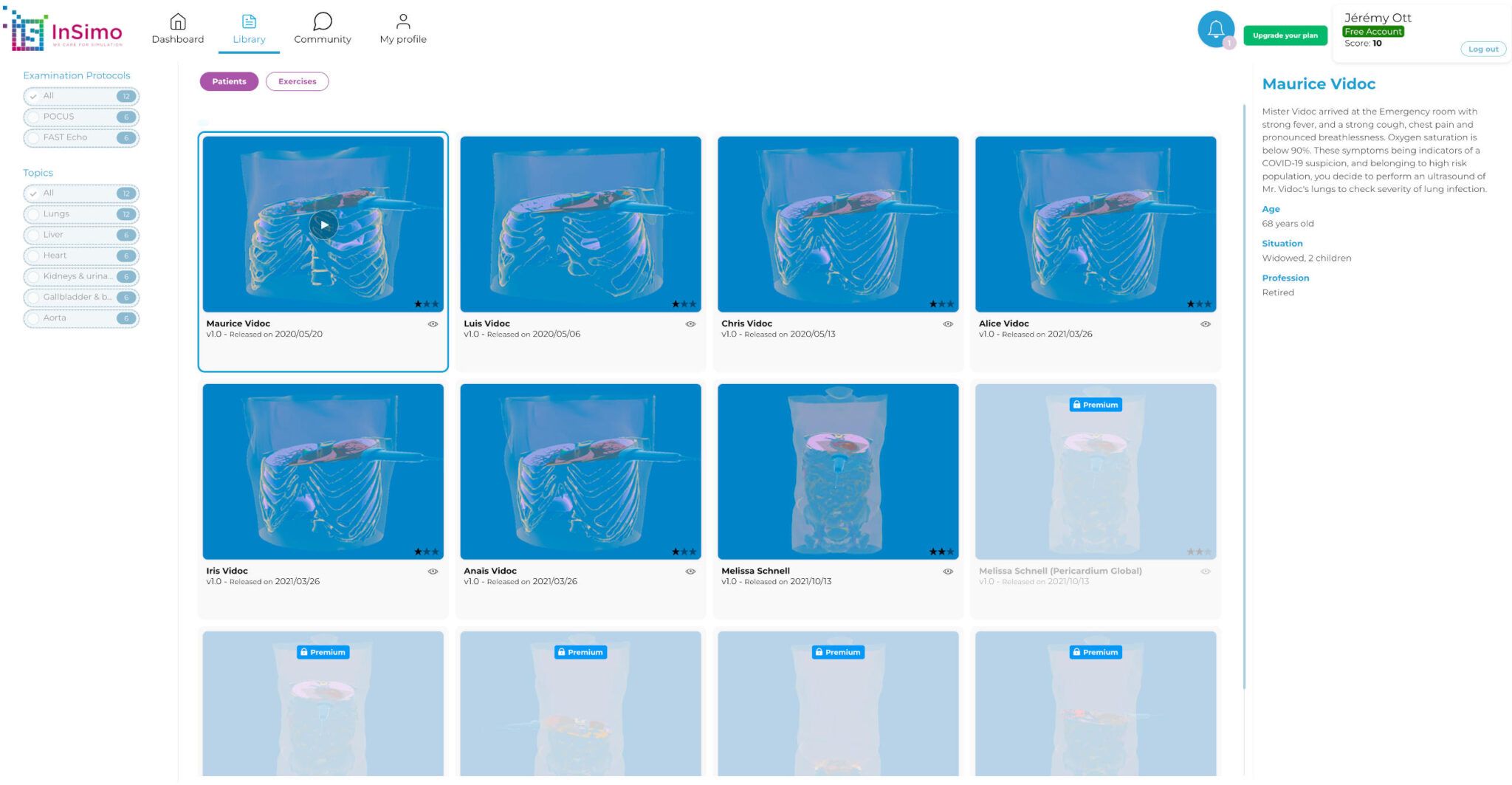 Hands-on ultrasound training, online